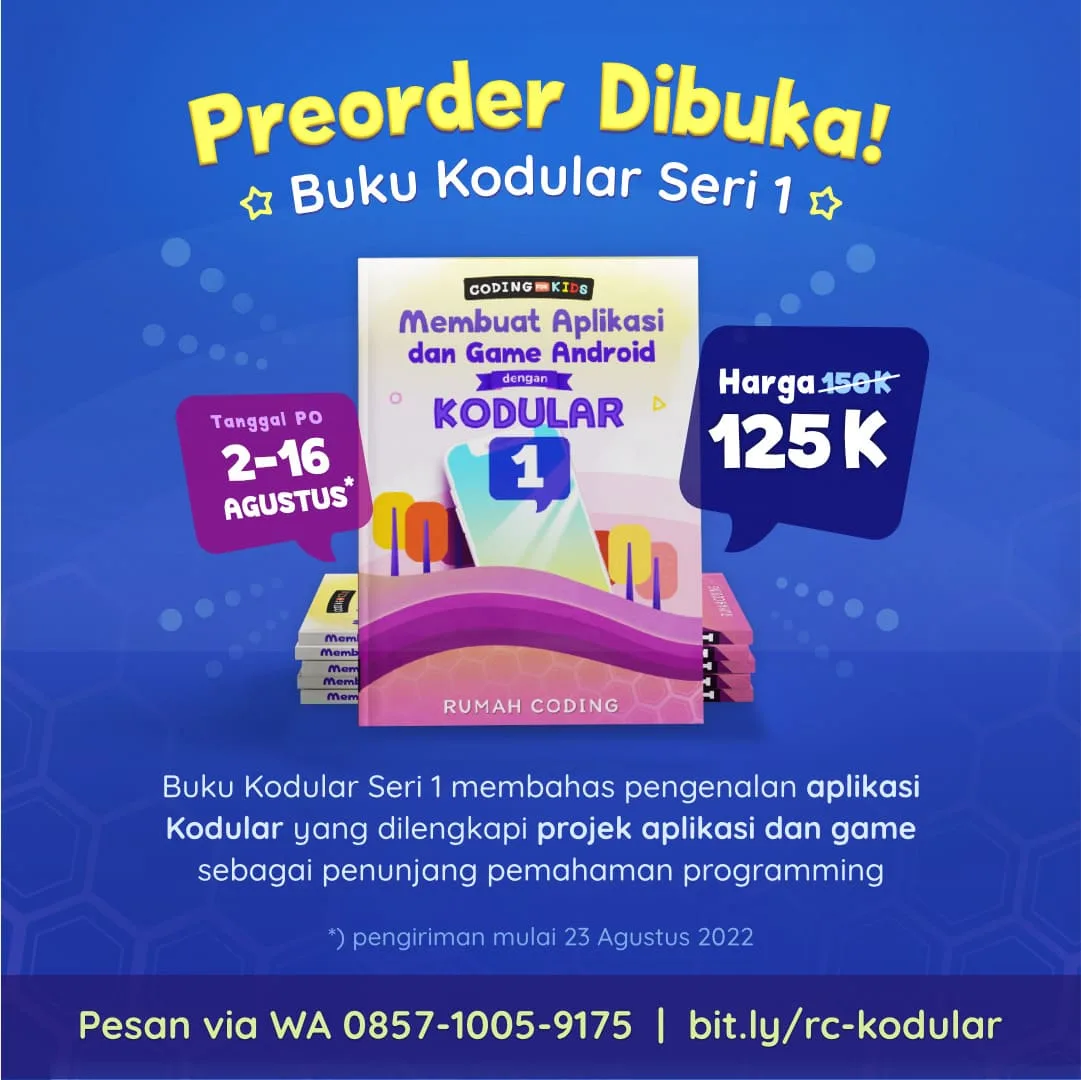 Promo PO Buku Coding Anak Kodular - Rumah Coding